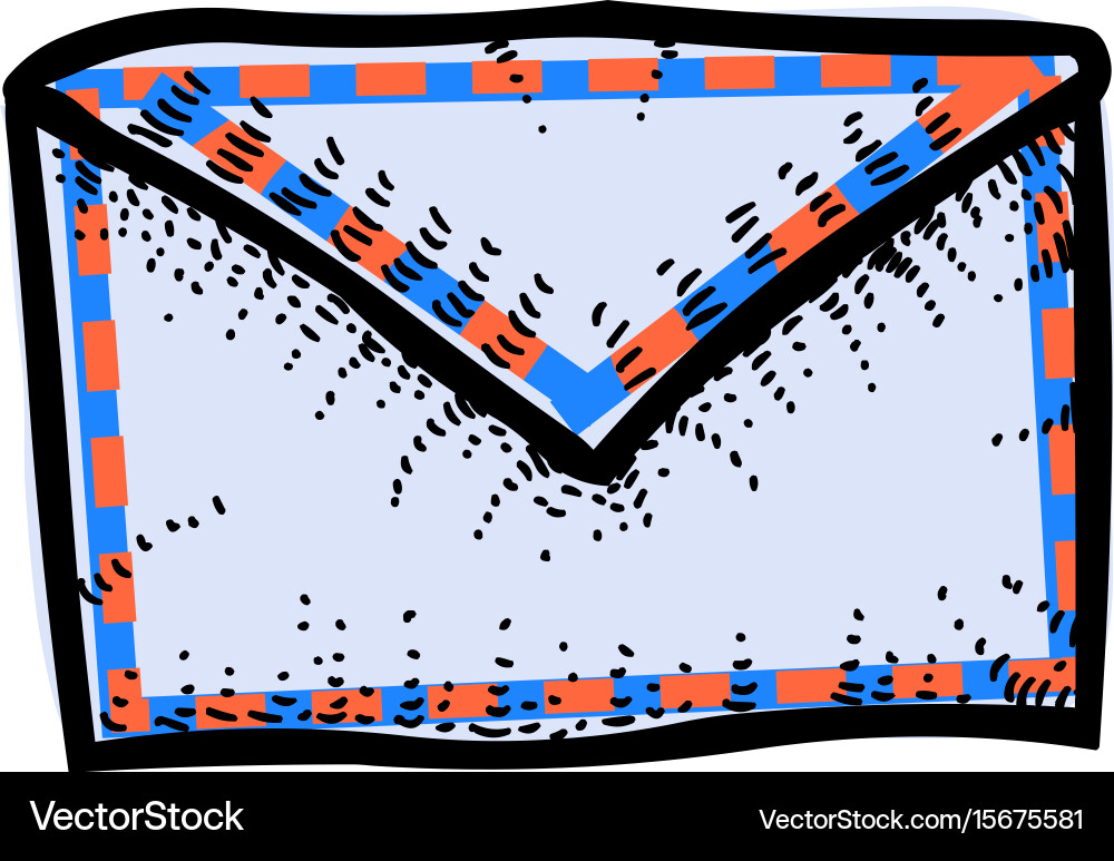 Cartoon image of envelope icon mail symbol Vector Image
