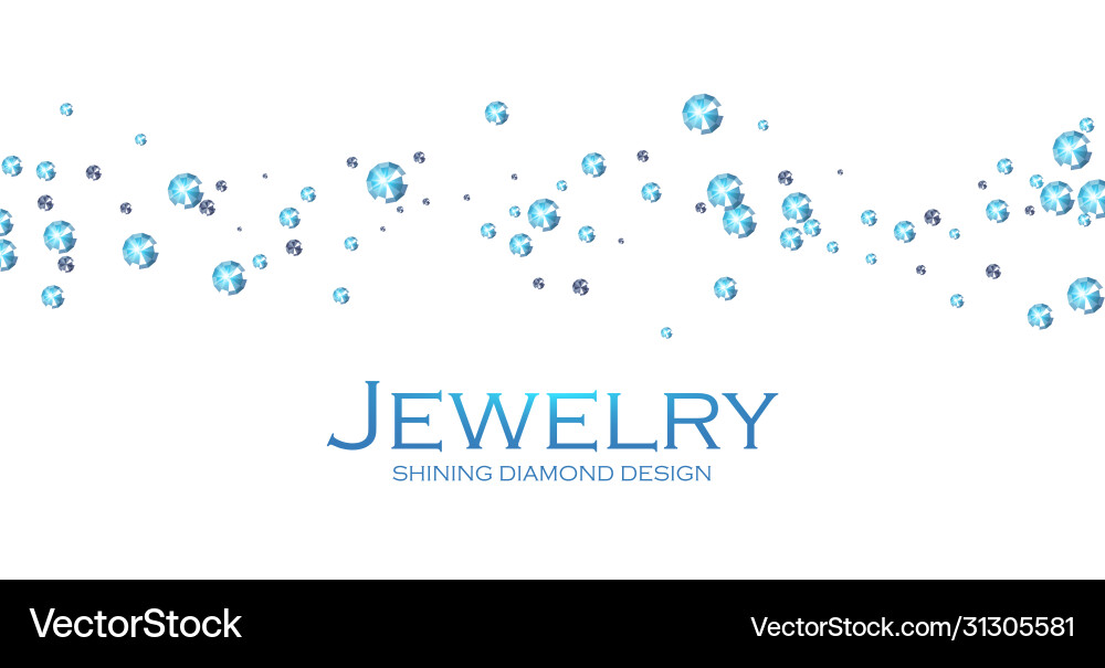 Falling diamonds gems shining jewelry background Vector Image