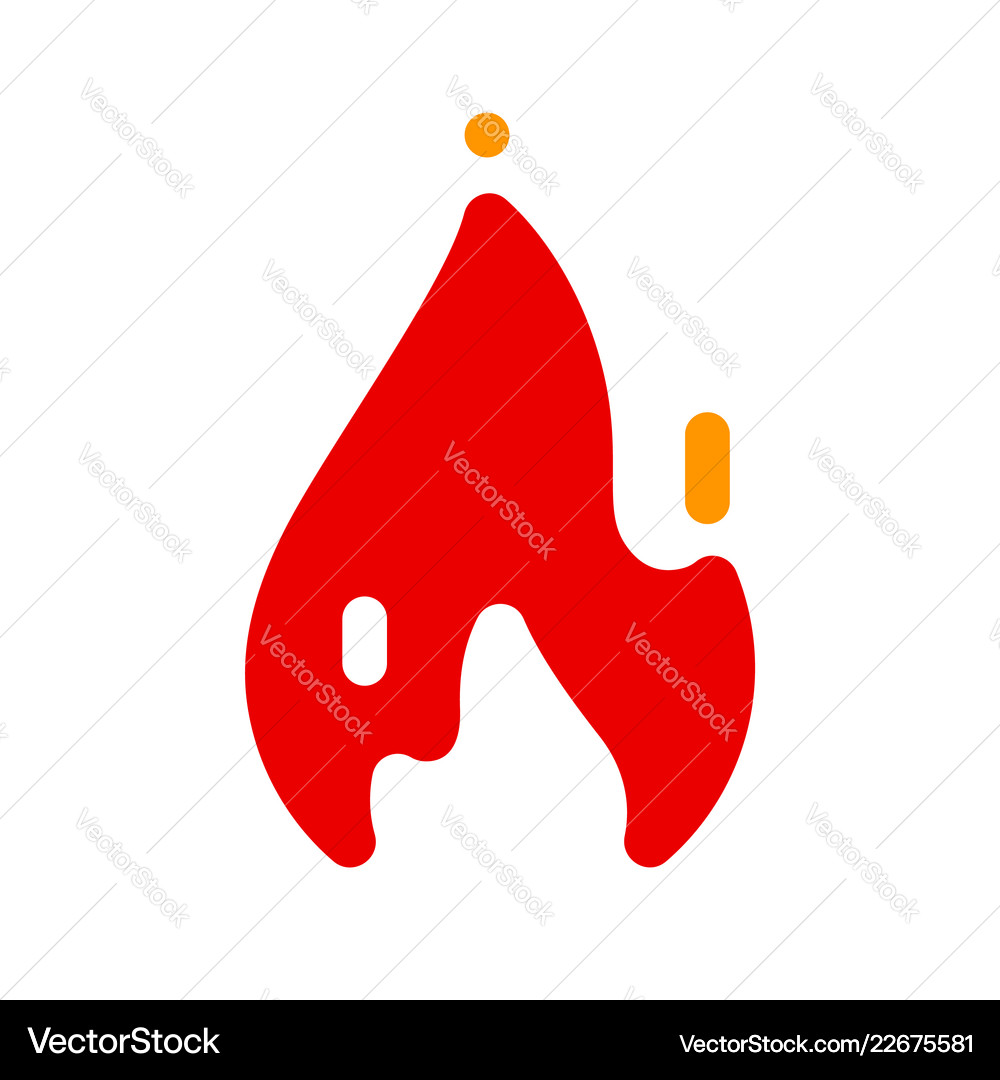 Fire flames with sparks new blue icon Royalty Free Vector