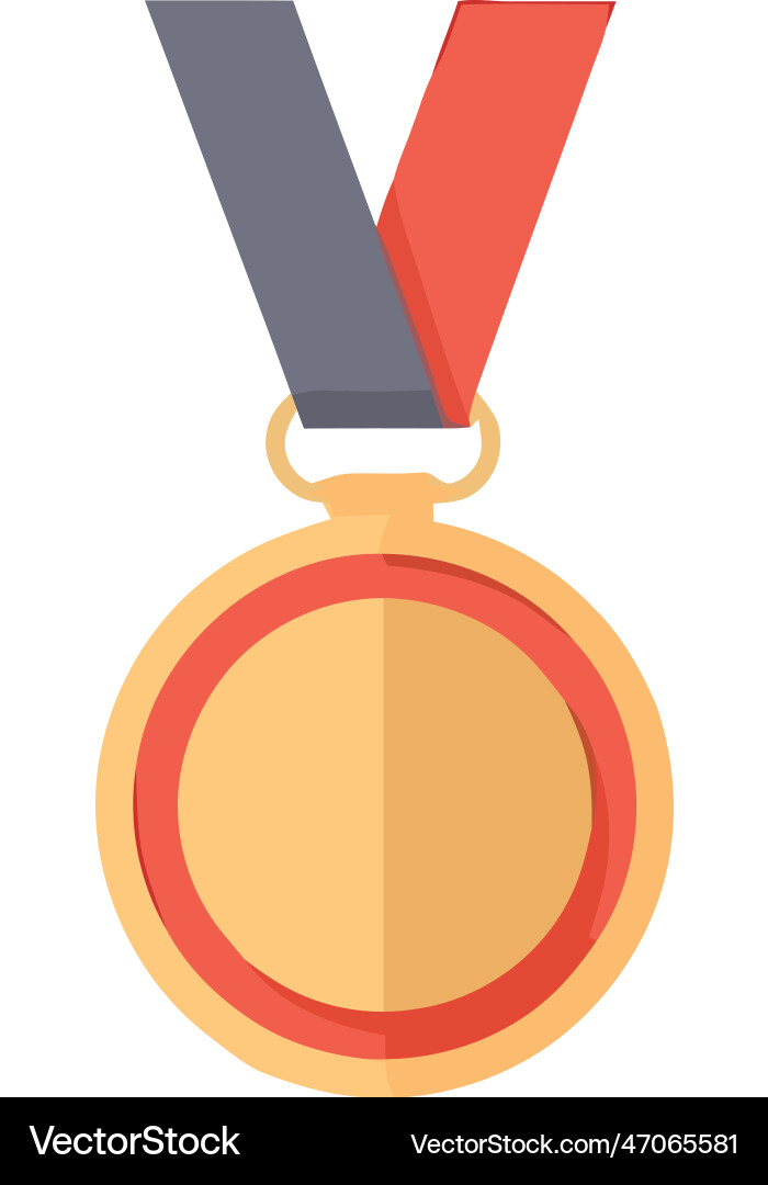 Golden medal competitive sport Royalty Free Vector Image