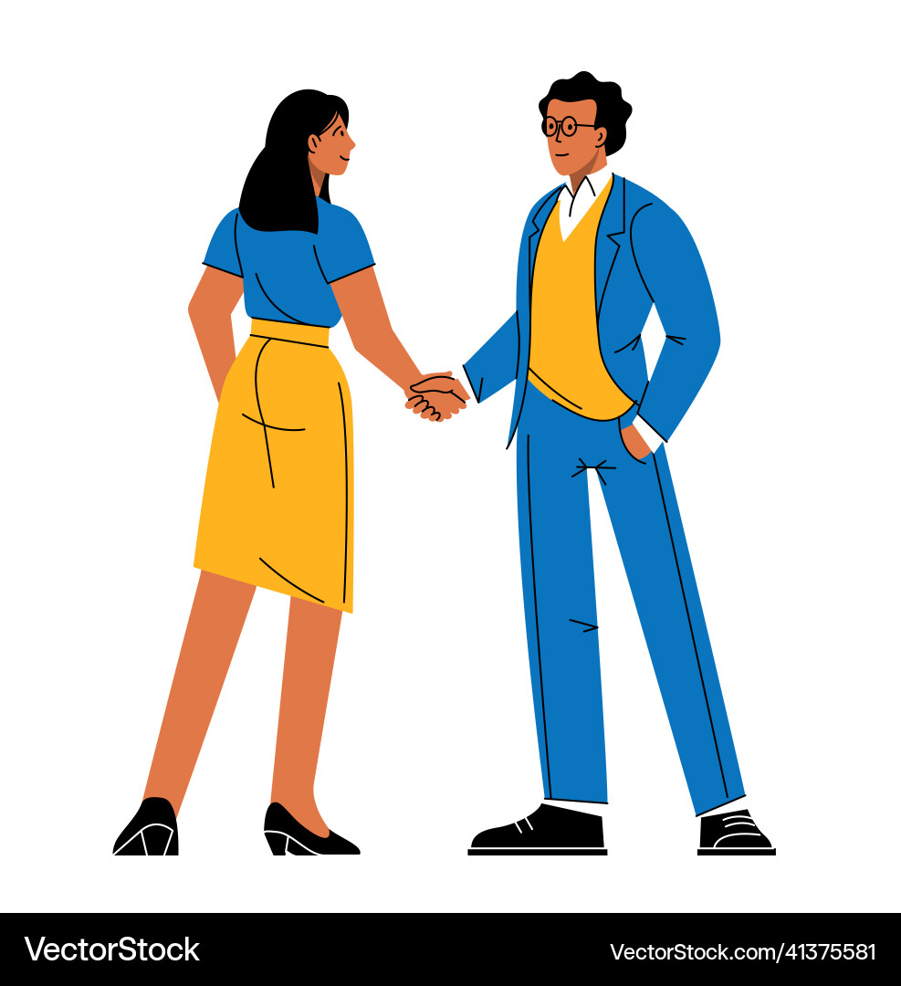 Handshake of business people Royalty Free Vector Image