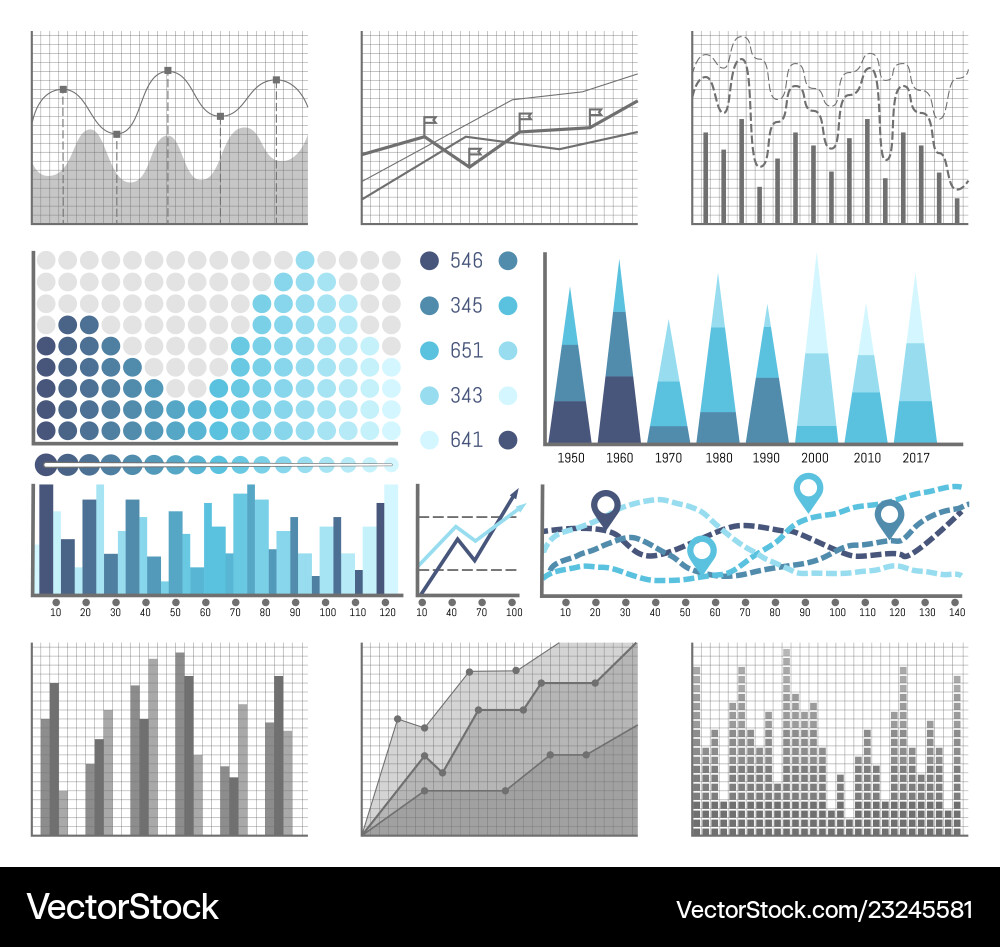 Infographics and diagnostics charts and schemes Vector Image