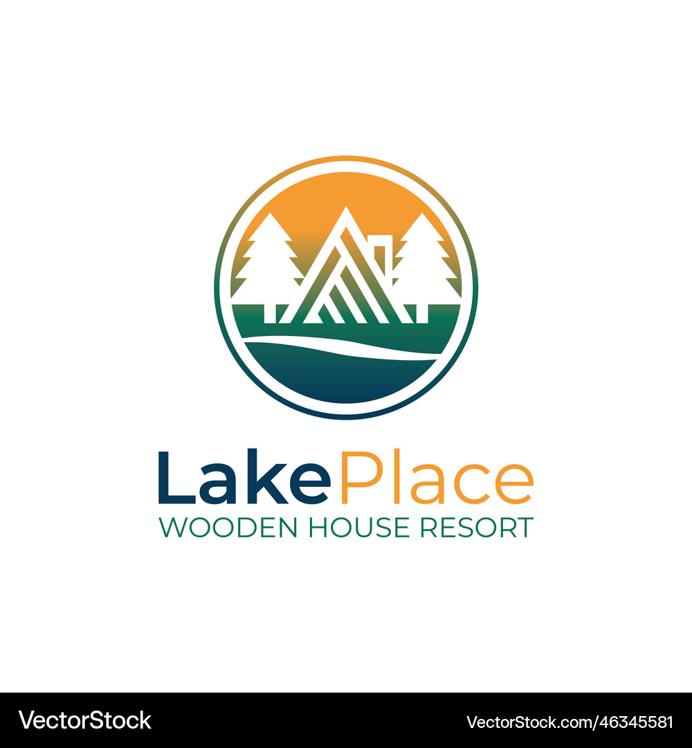 Lake place logo image Royalty Free Vector Image