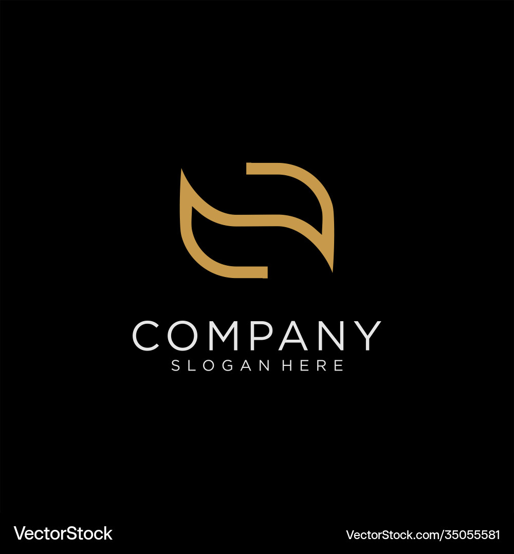 Letter n abstract logo icon design template Vector Image