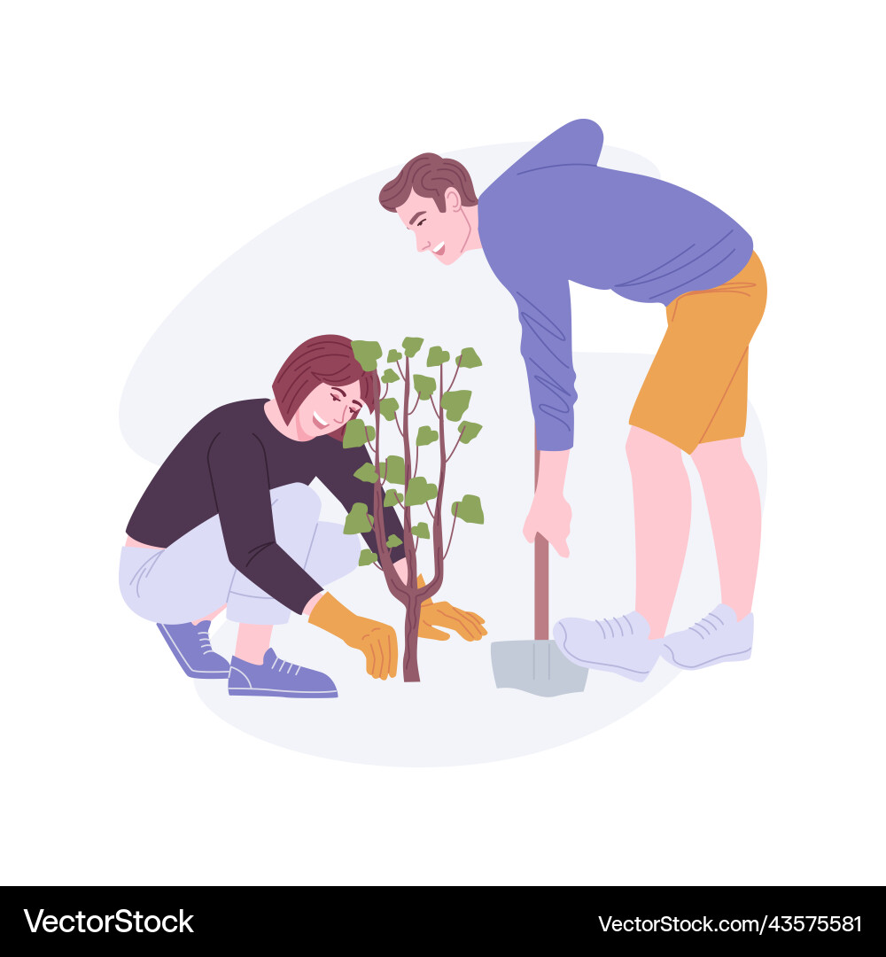 Plant urban greenery isolated cartoon Royalty Free Vector