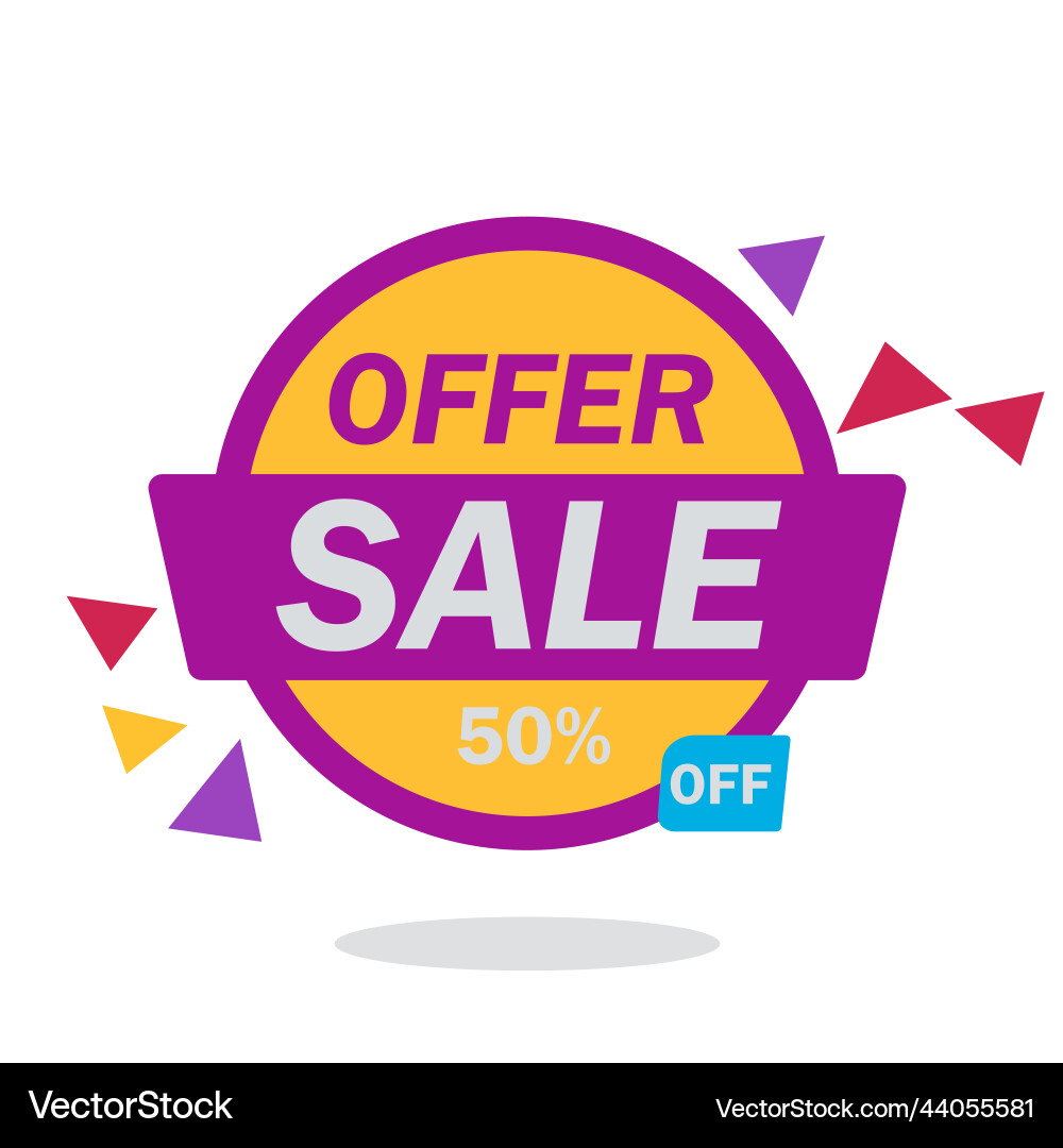 Sale offer banner Royalty Free Vector Image - VectorStock