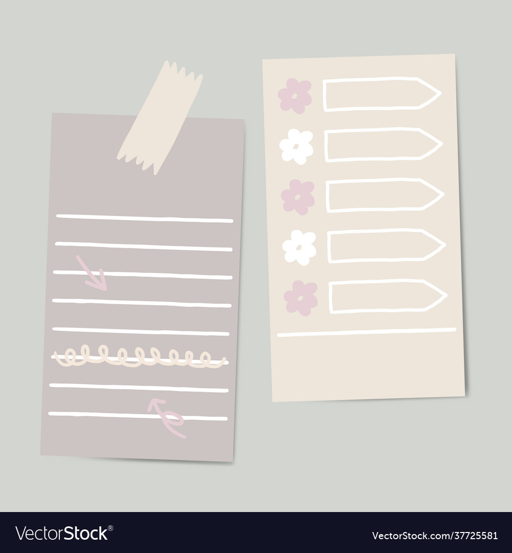 Sticky notes set Royalty Free Vector Image - VectorStock
