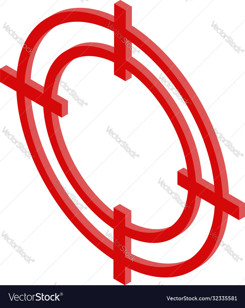 Testing software target icon isometric style Vector Image