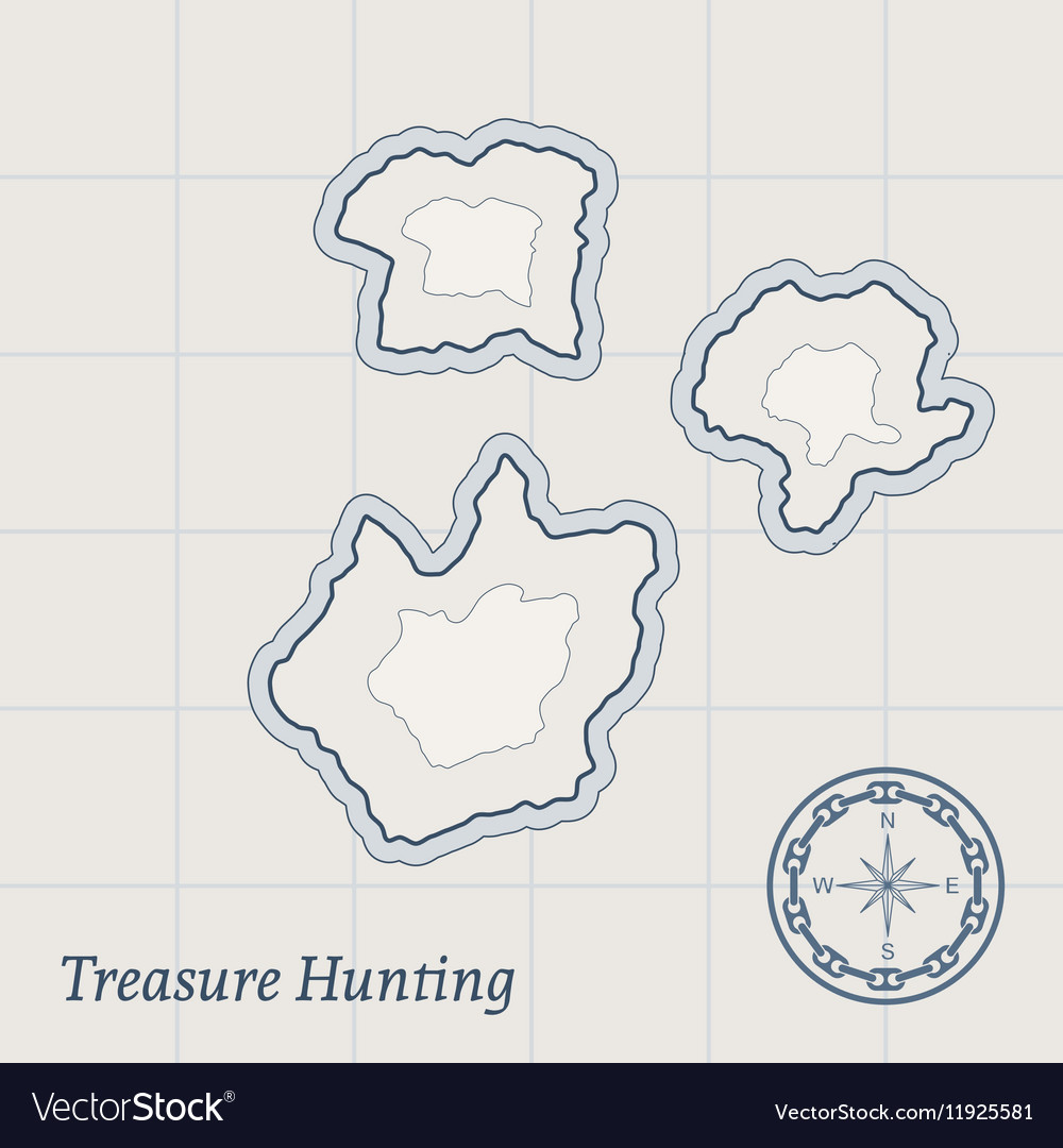Treasure map background Royalty Free Vector Image