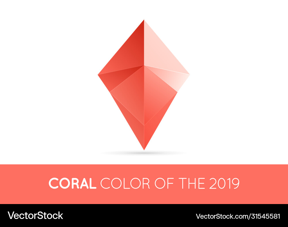 Trendy crystal triangulated gem sign element Vector Image