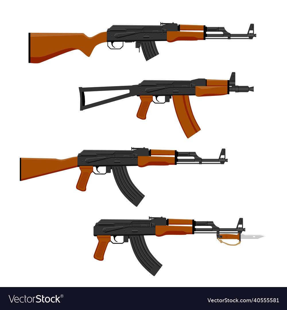 Weapon collection Royalty Free Vector Image - VectorStock
