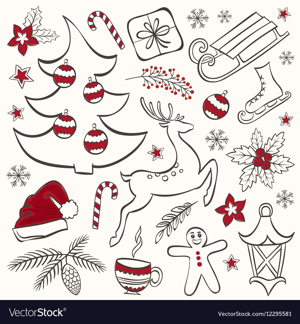 Winter elements for design Royalty Free Vector Image