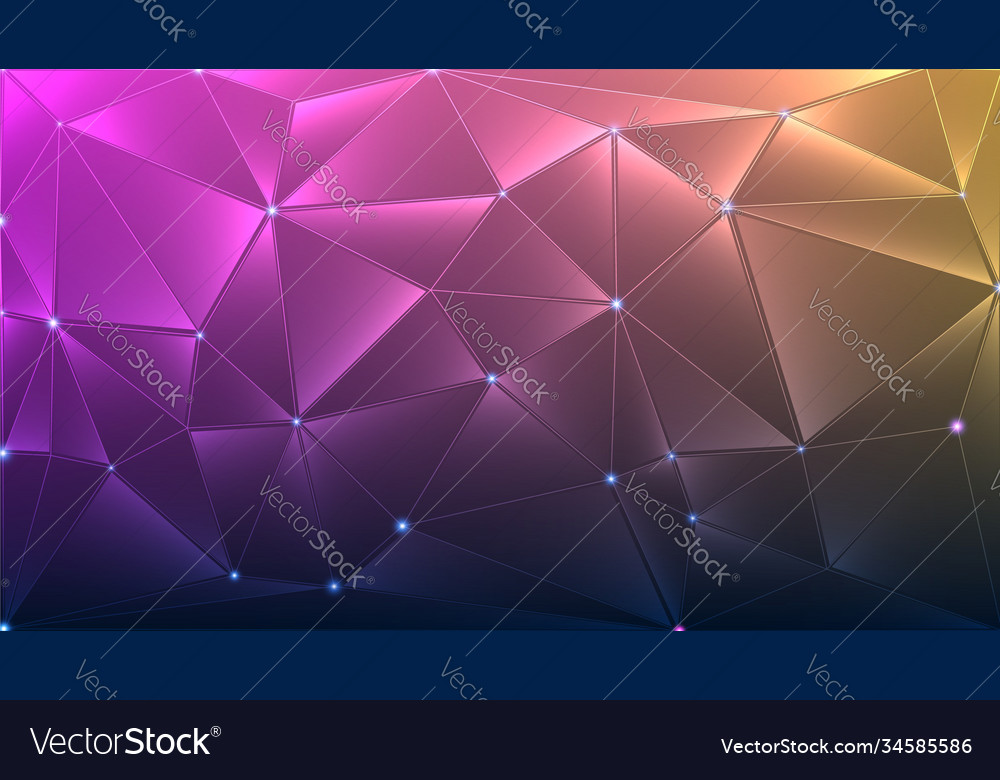 Abstract polygonal pattern global network Vector Image