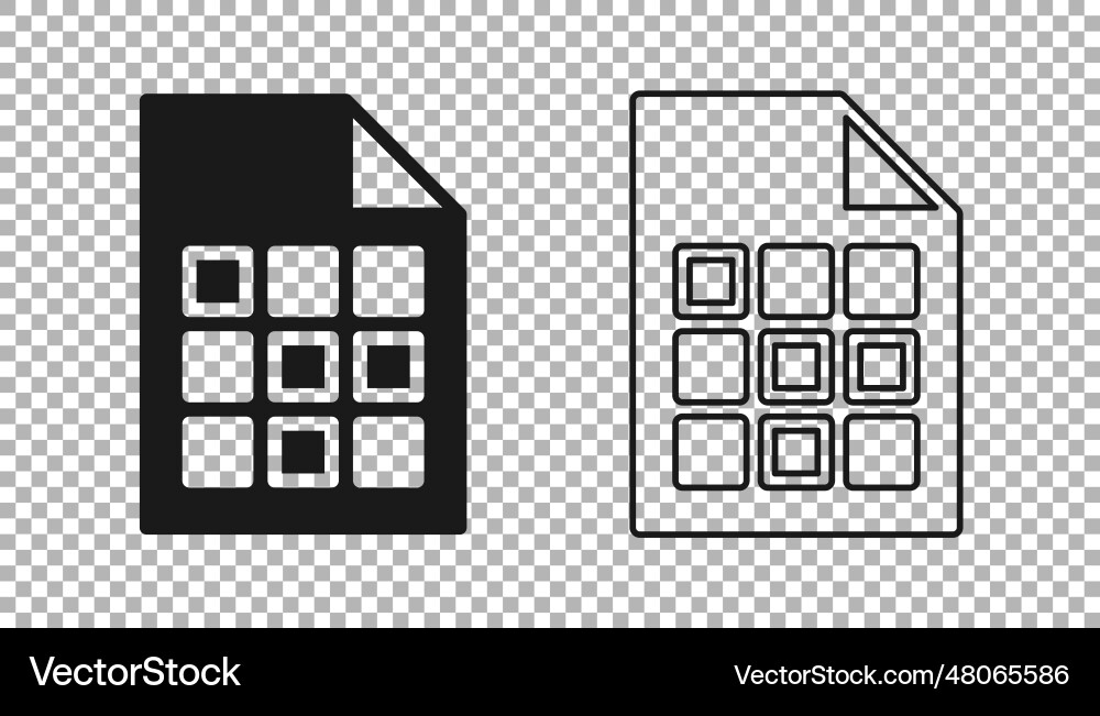 Black lottery ticket icon isolated on transparent Vector Image