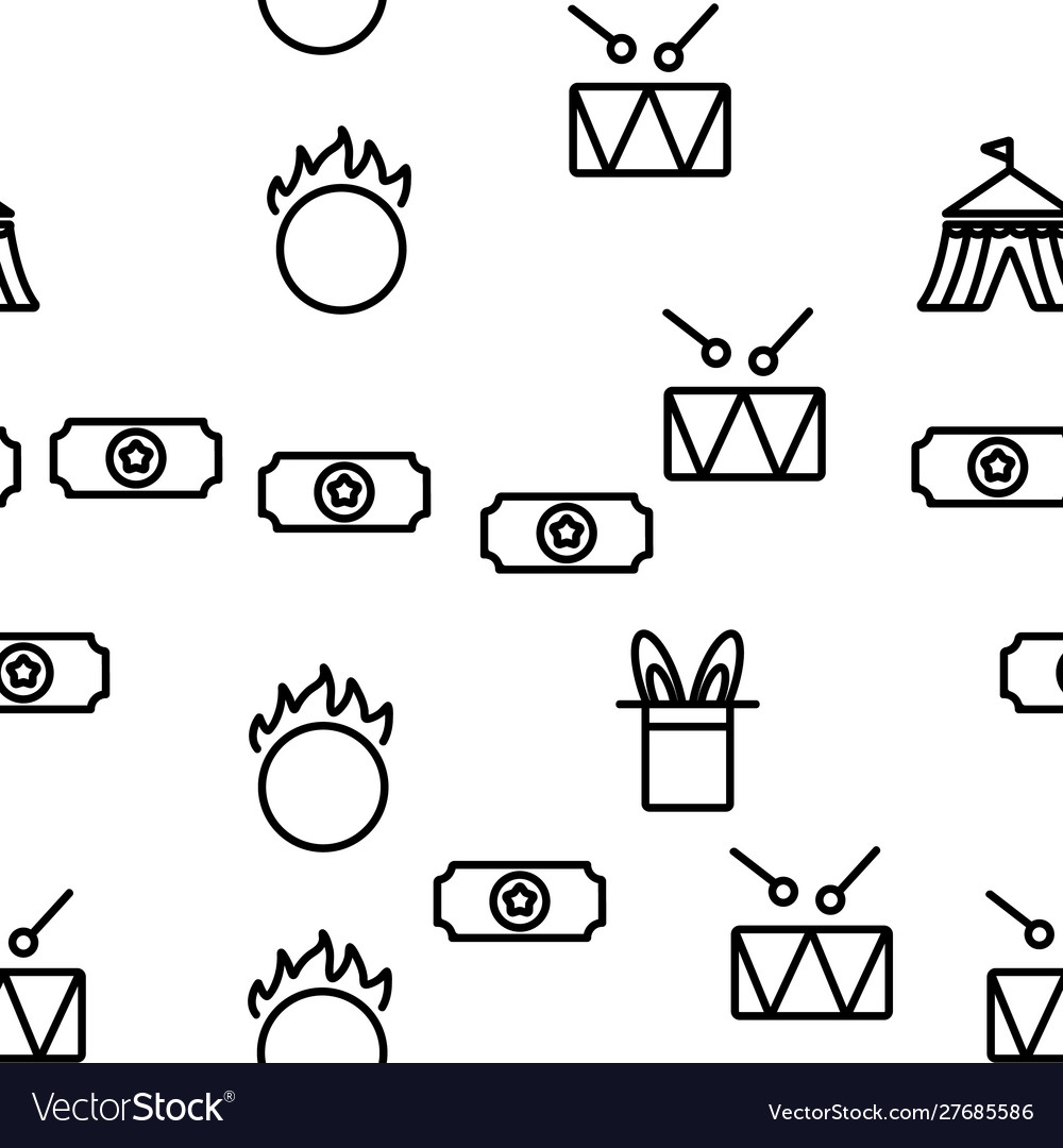 Circus show seamless pattern Royalty Free Vector Image