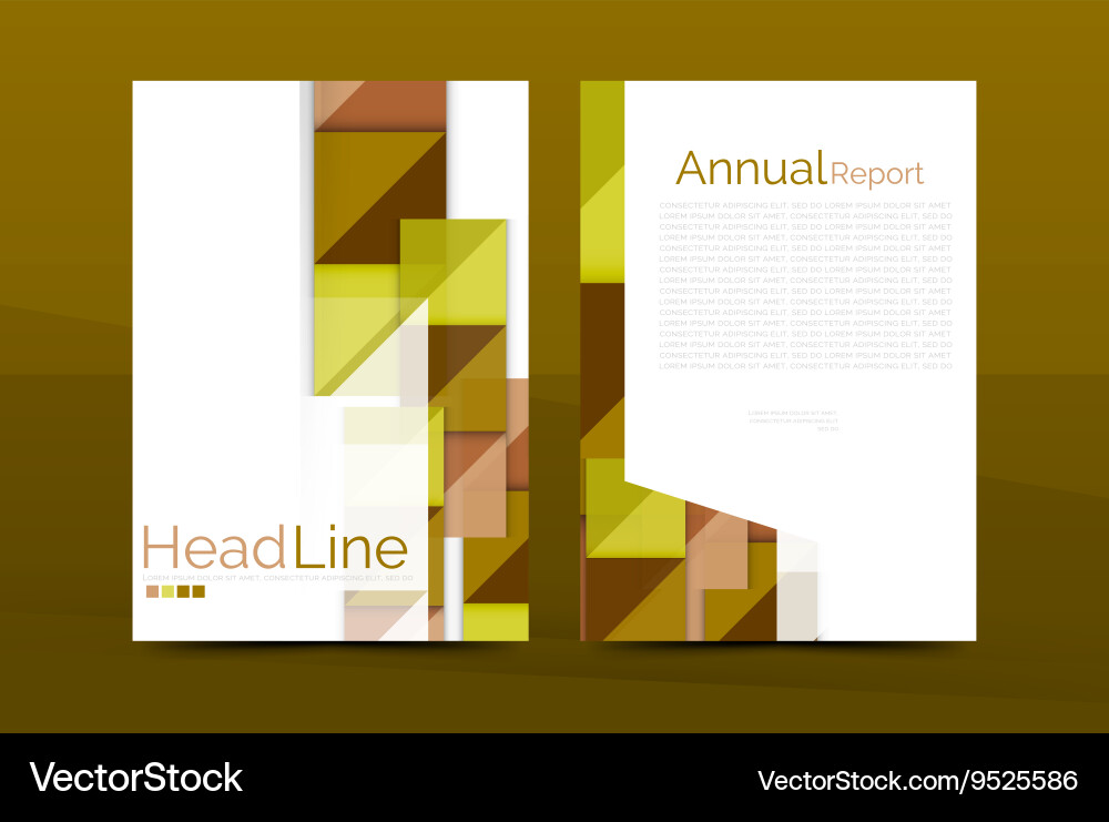 Geometric a4 front page business annual report Vector Image