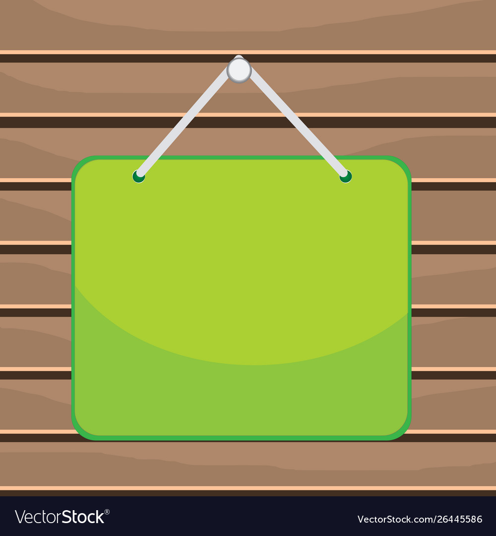 Hanging empty reminder colored square shaped note Vector Image