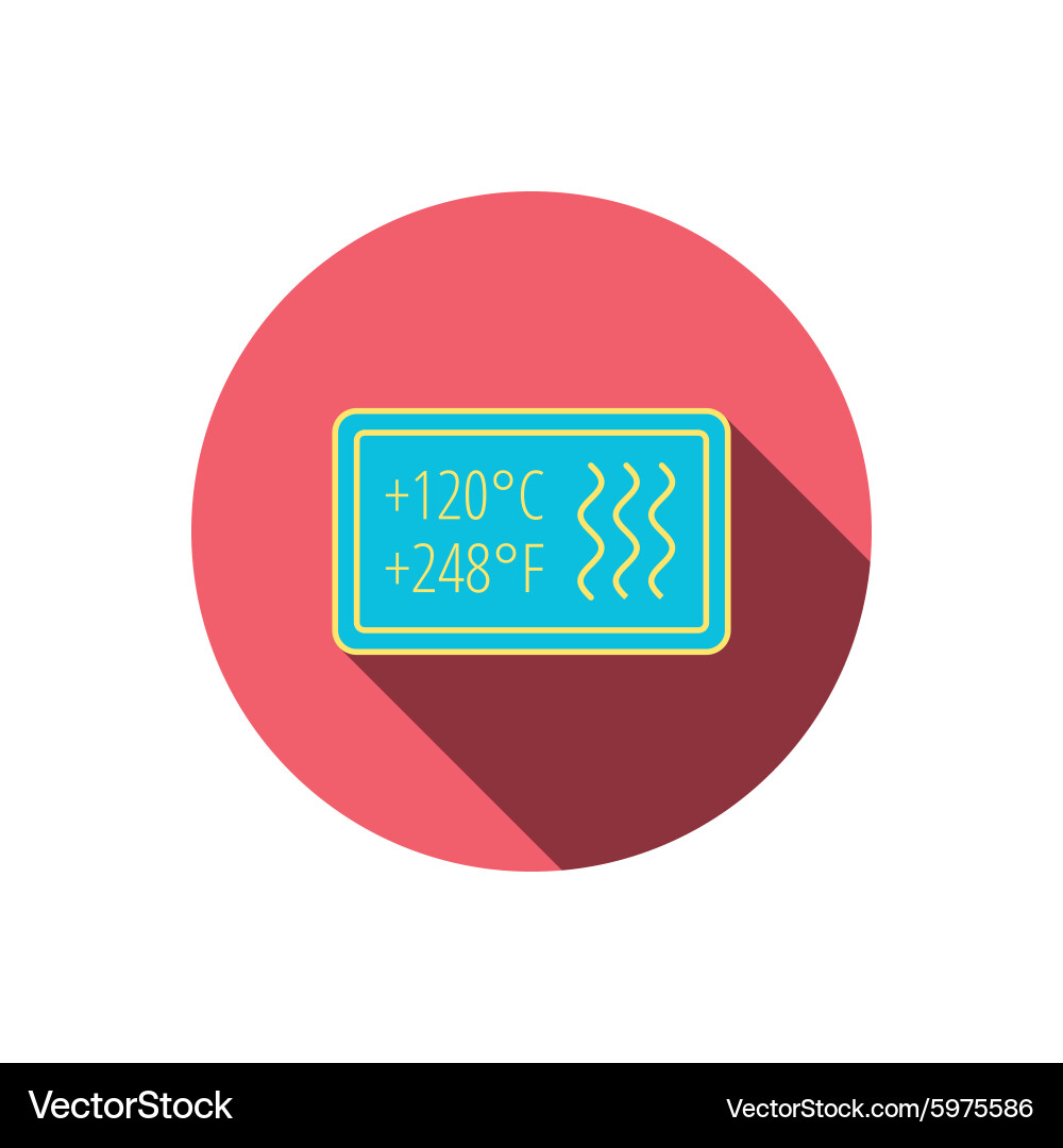Heat resistant icon microwave dishwasher info Vector Image
