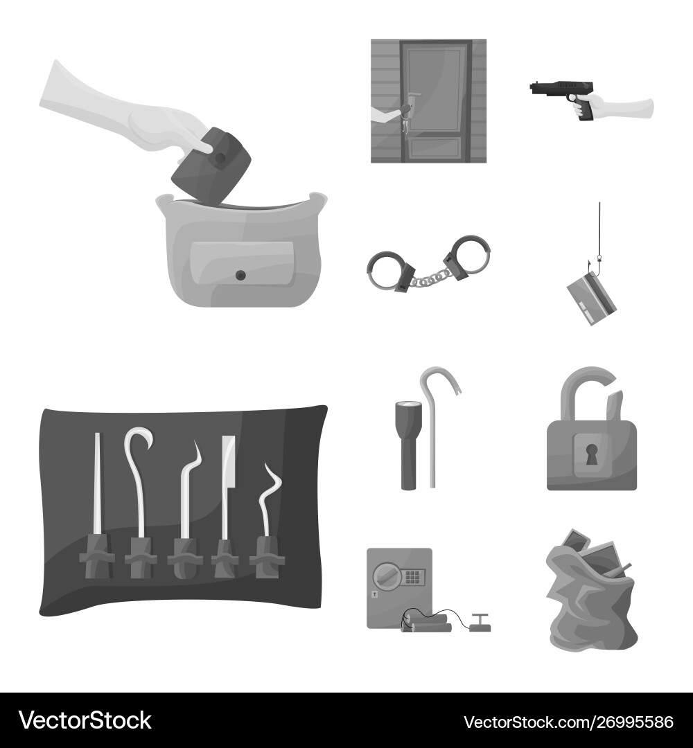 Isolated object pickpocket and fraud sign Vector Image
