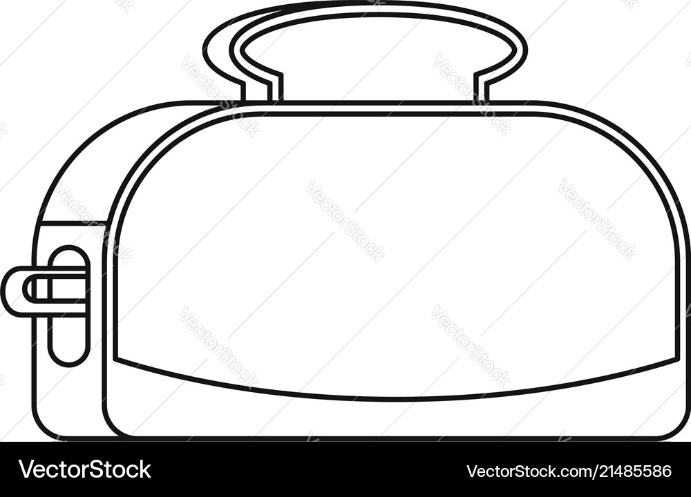 Metal toaster icon outline style Royalty Free Vector Image