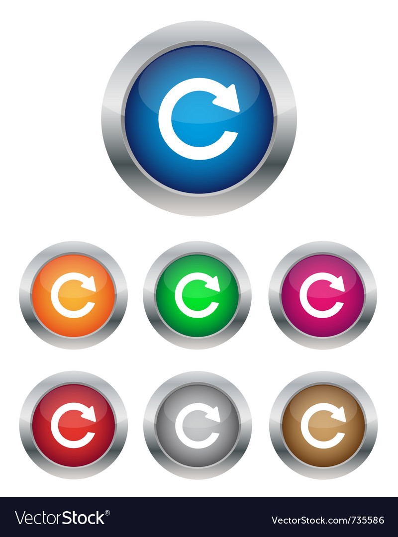 Refresh buttons Royalty Free Vector Image - VectorStock