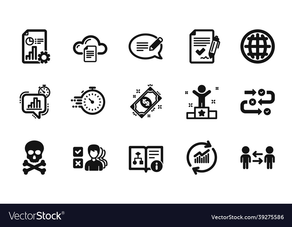 Set of timer technical algorithm Royalty Free Vector Image
