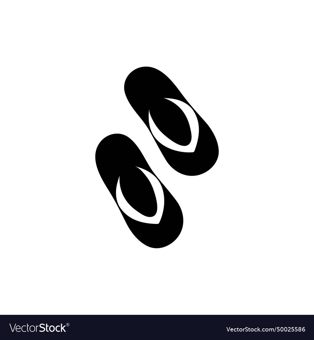 Slipper icon logo template Royalty Free Vector Image