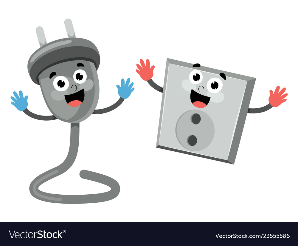 Socket and cable Royalty Free Vector Image - VectorStock
