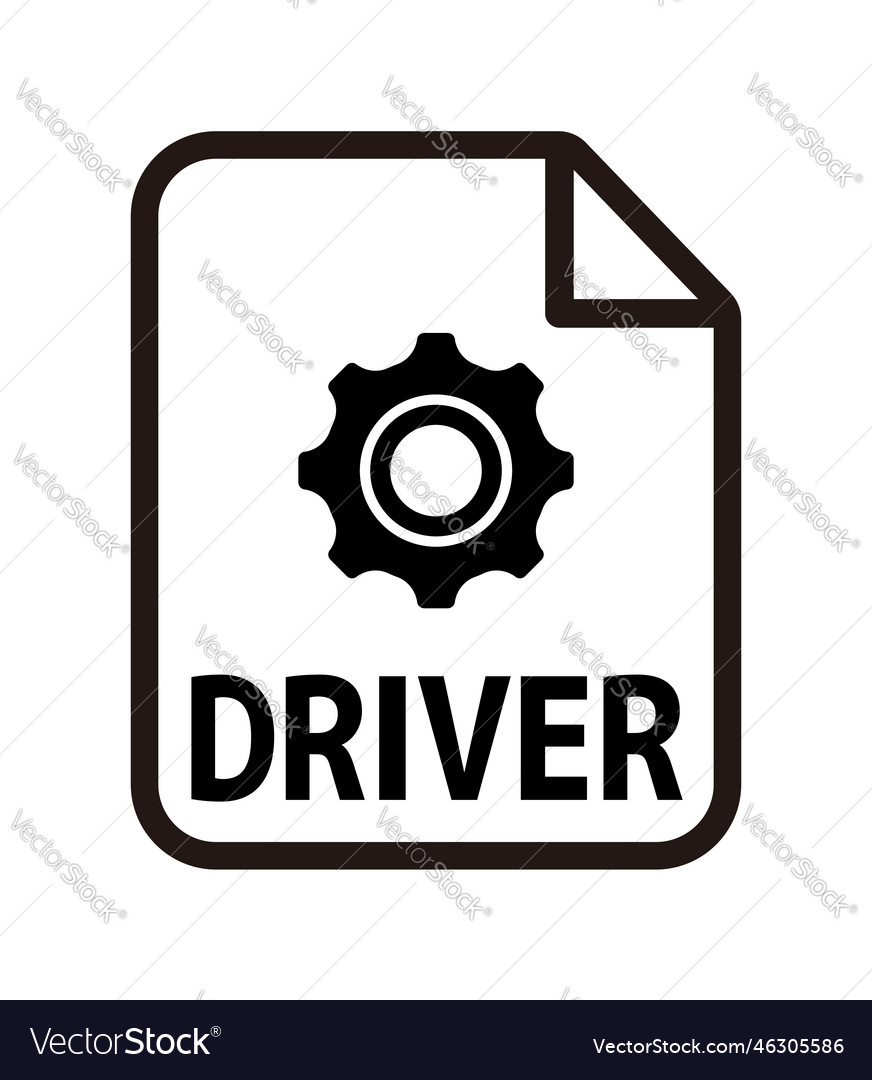 Various file type icon driver Royalty Free Vector Image