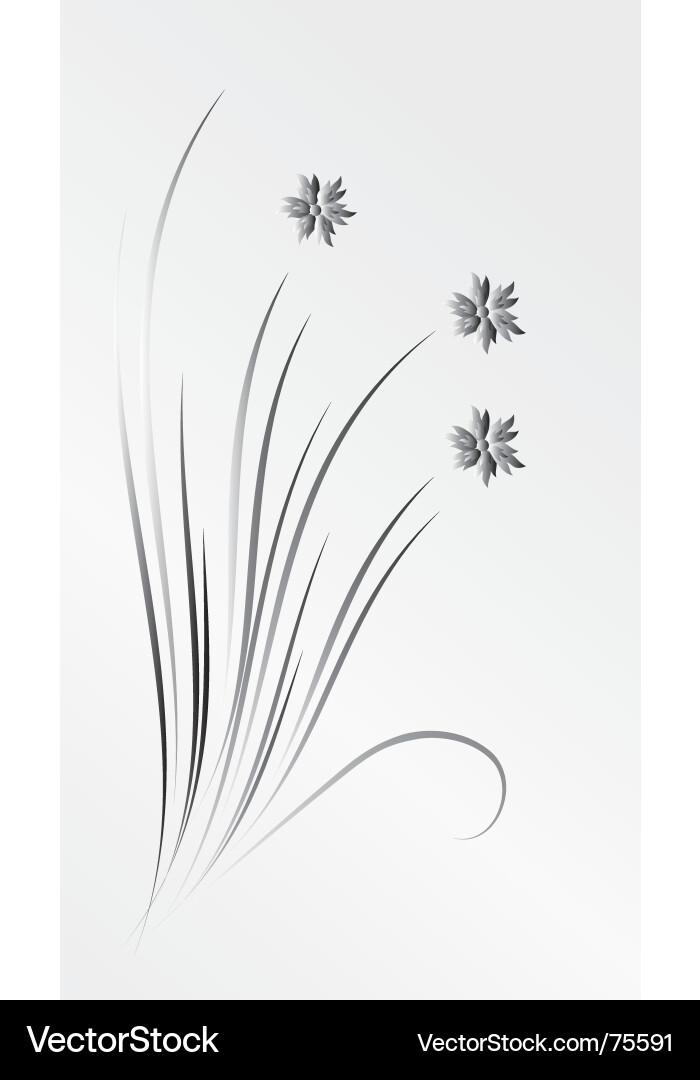 A bouquet of silver flowers Royalty Free Vector Image