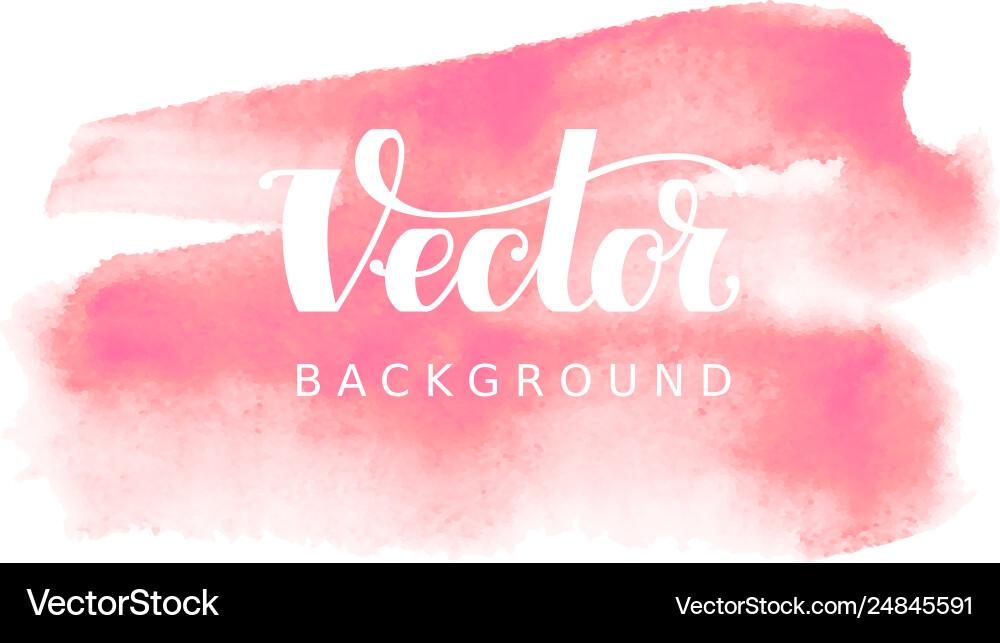 Abstract watercolor background pink spot Vector Image