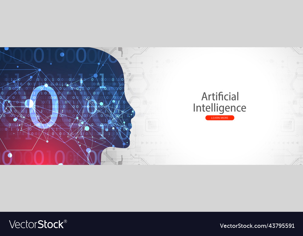 Artificial intelligence technical background Vector Image