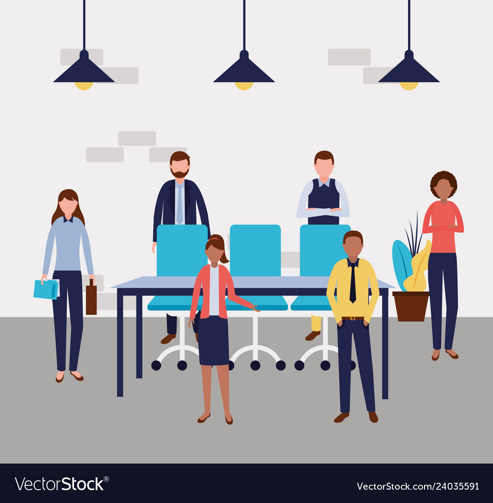 Business people office Royalty Free Vector Image