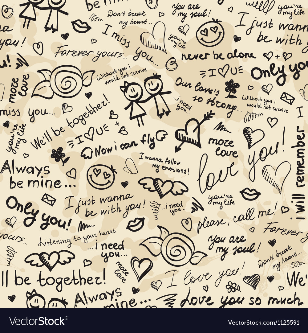 Hand drawn pattern Royalty Free Vector Image - VectorStock