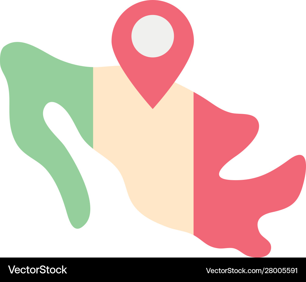 Mexican map with pin location fill style icon Vector Image