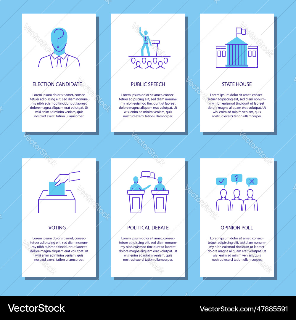 Political voting and elections banner Royalty Free Vector