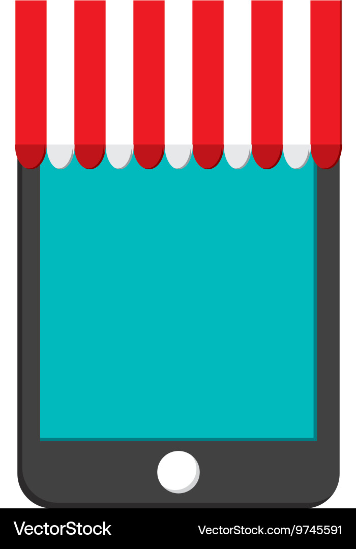 Smartphone mobile shopping buy icon Royalty Free Vector