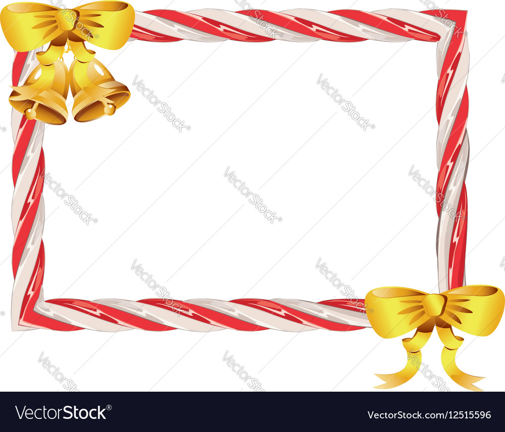 Candy cane frame3 Royalty Free Vector Image - VectorStock