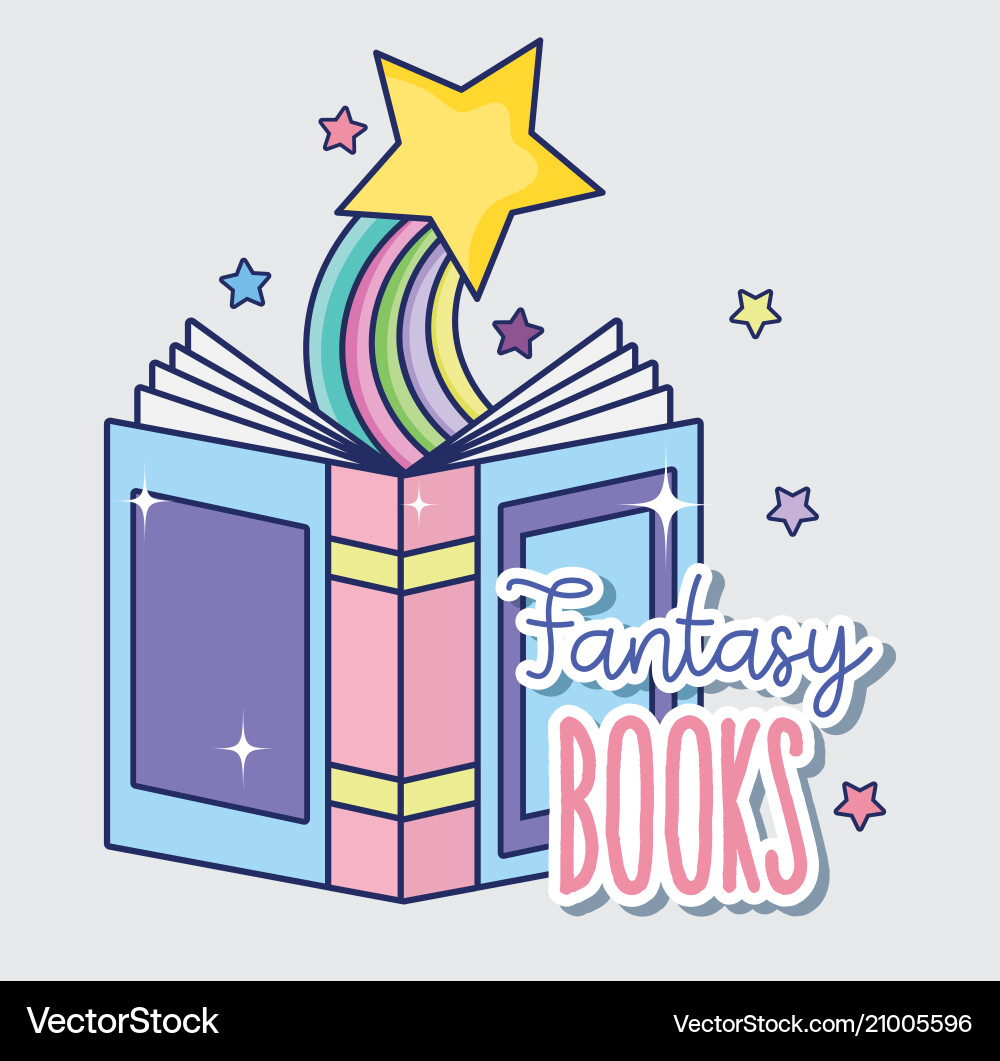 Fantasy and magic books Royalty Free Vector Image
