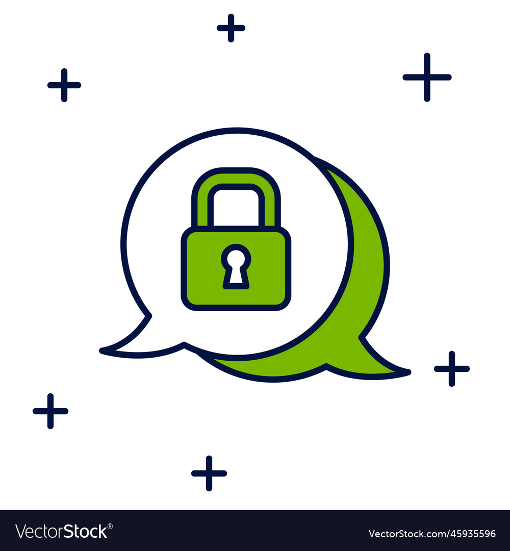 Filled Outline Cyber Security Icon Isolated Vector Image