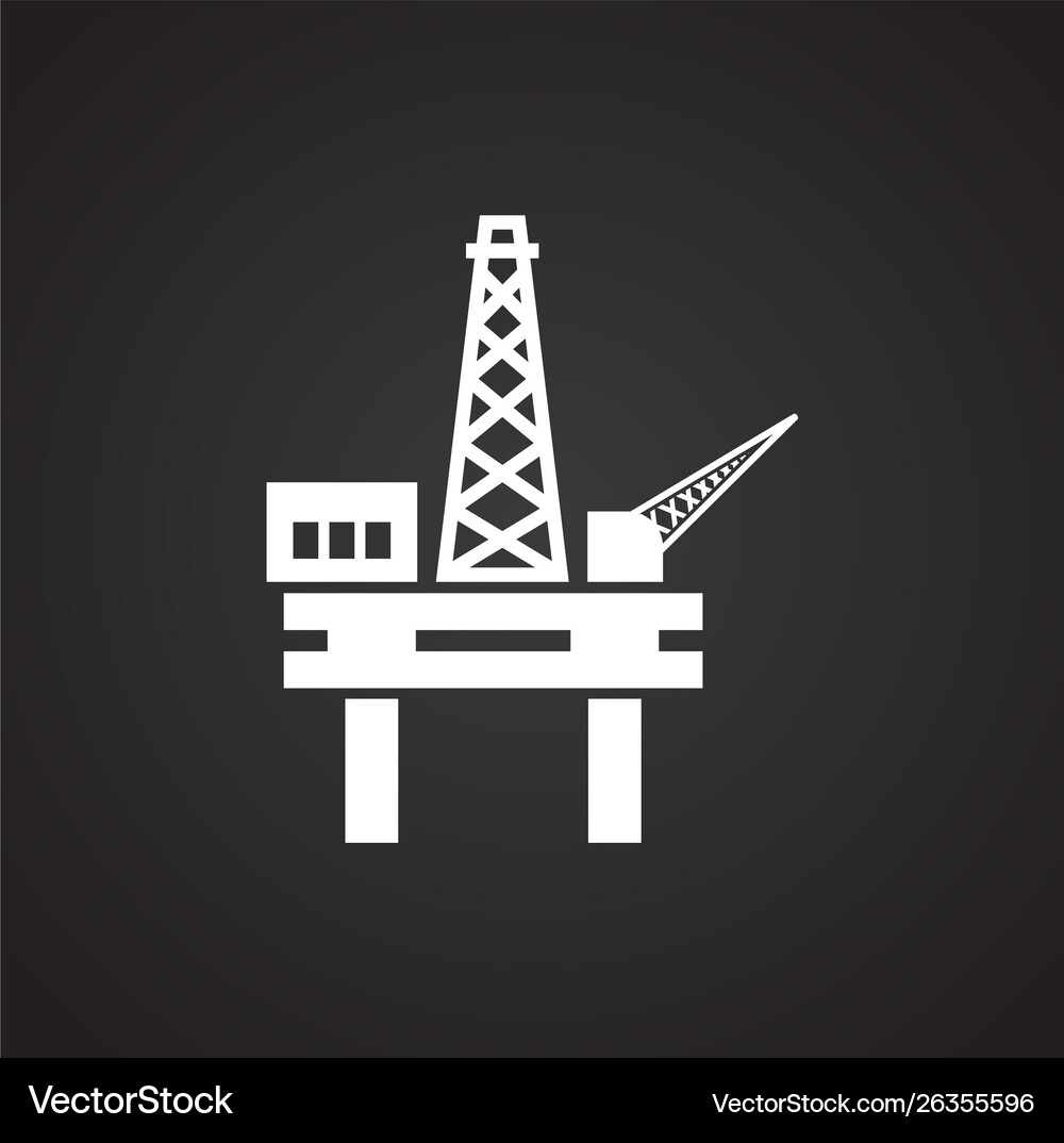 Rig Icon Oil Rig Related Icon On Background For Graphic Vector Image