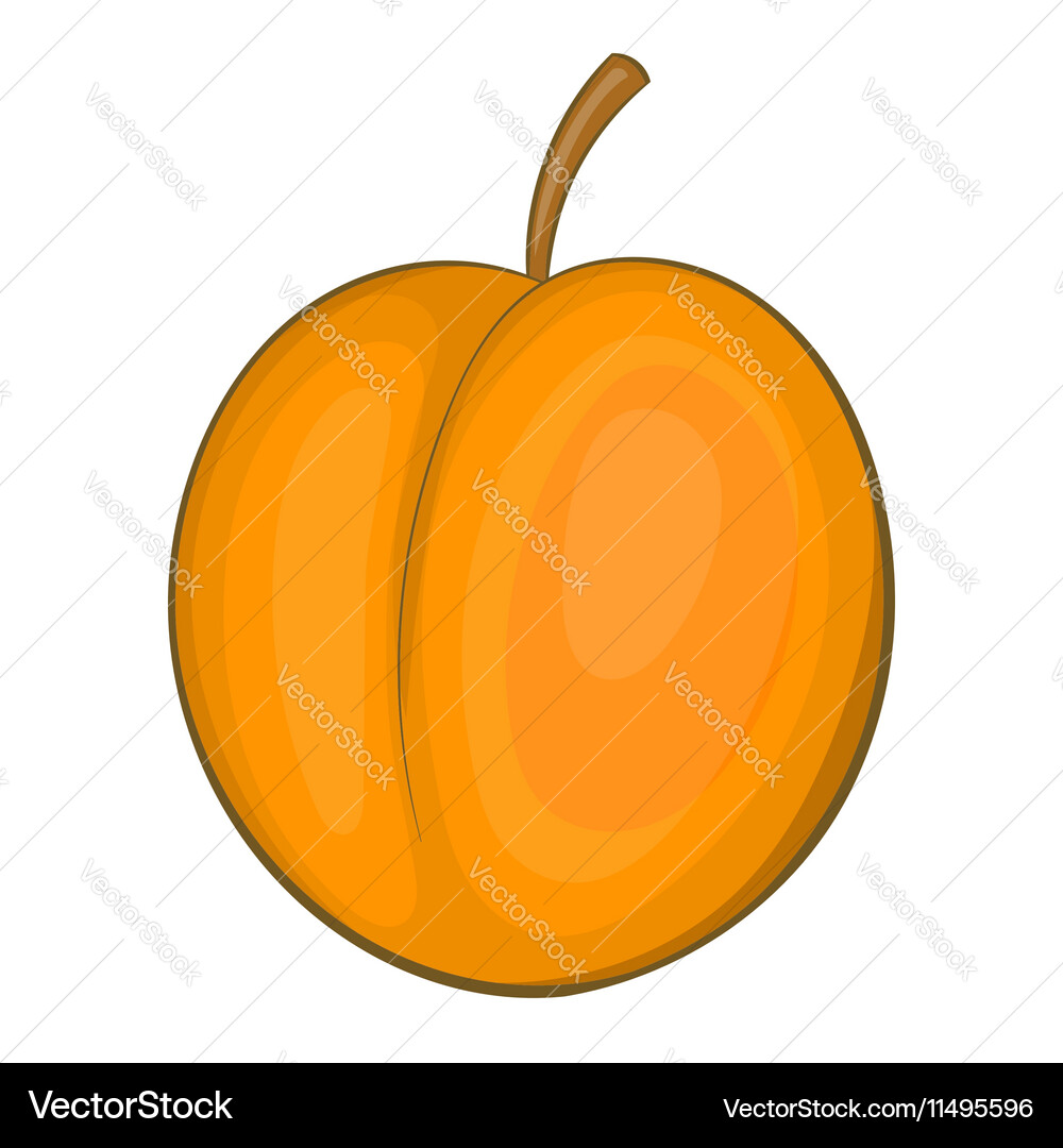 Peach icon cartoon style Royalty Free Vector Image