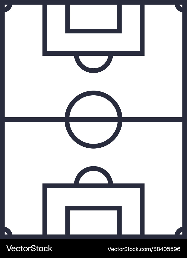 Soccer court line icon Royalty Free Vector Image