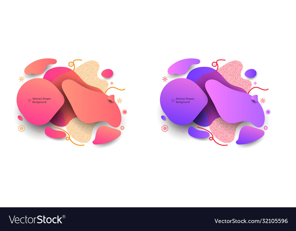 Unique decorative graphic elements abstract shape Vector Image