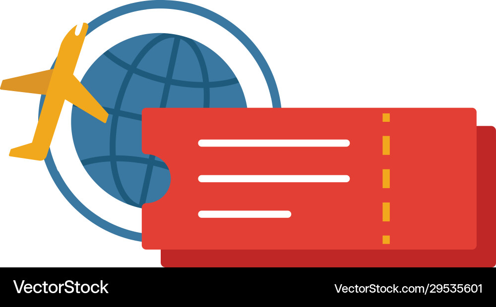 Air ticket icon simple element from tourism icons Vector Image