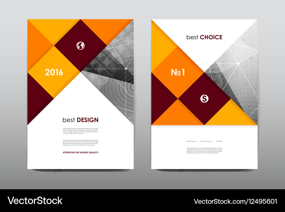 Brochure layout template flyer design Royalty Free Vector