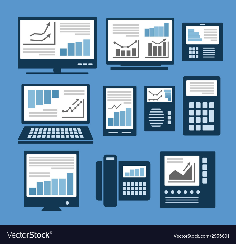 Different computers Royalty Free Vector Image - VectorStock