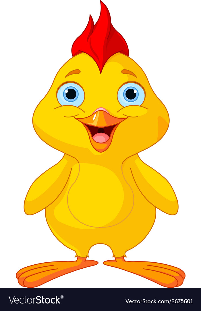 Funny chick Royalty Free Vector Image - VectorStock