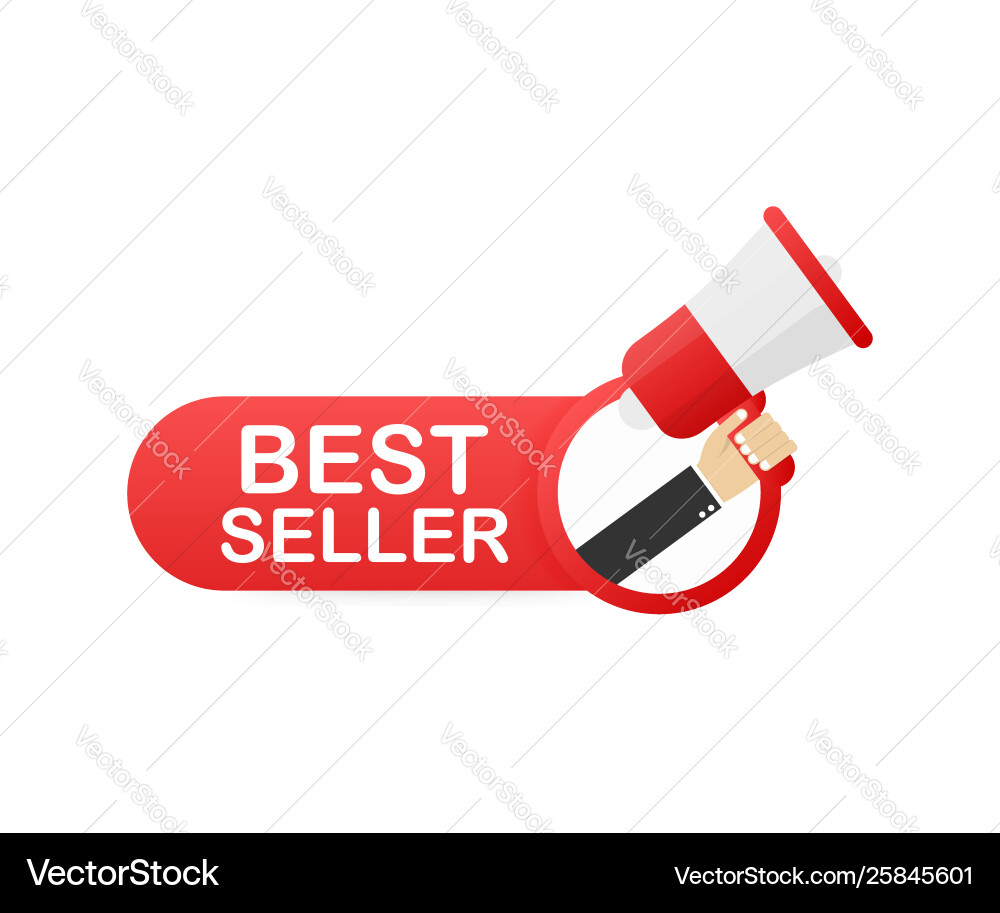 Megaphone hand business concept with text best Vector Image