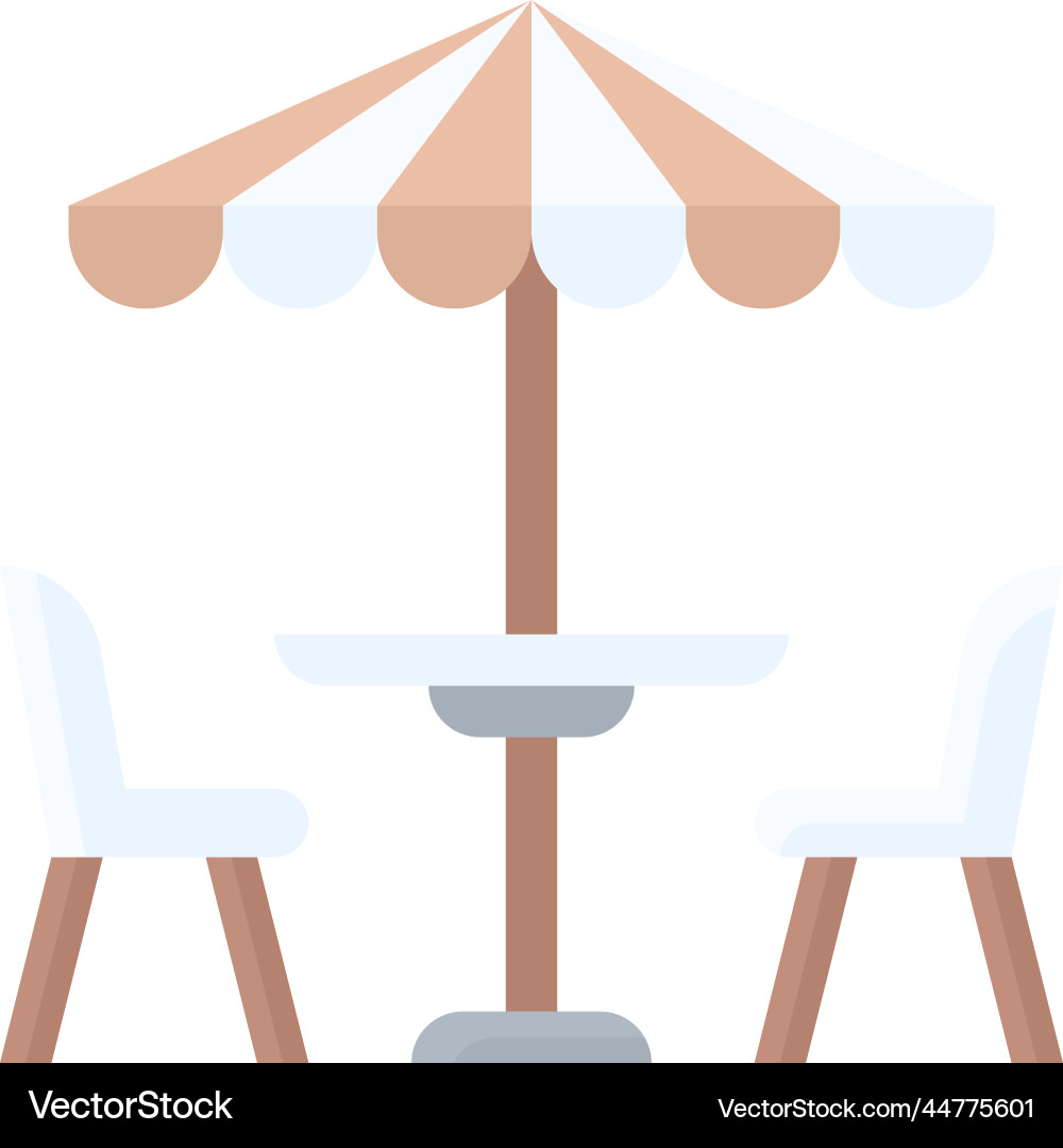 Patio table icon coffee shop related Royalty Free Vector